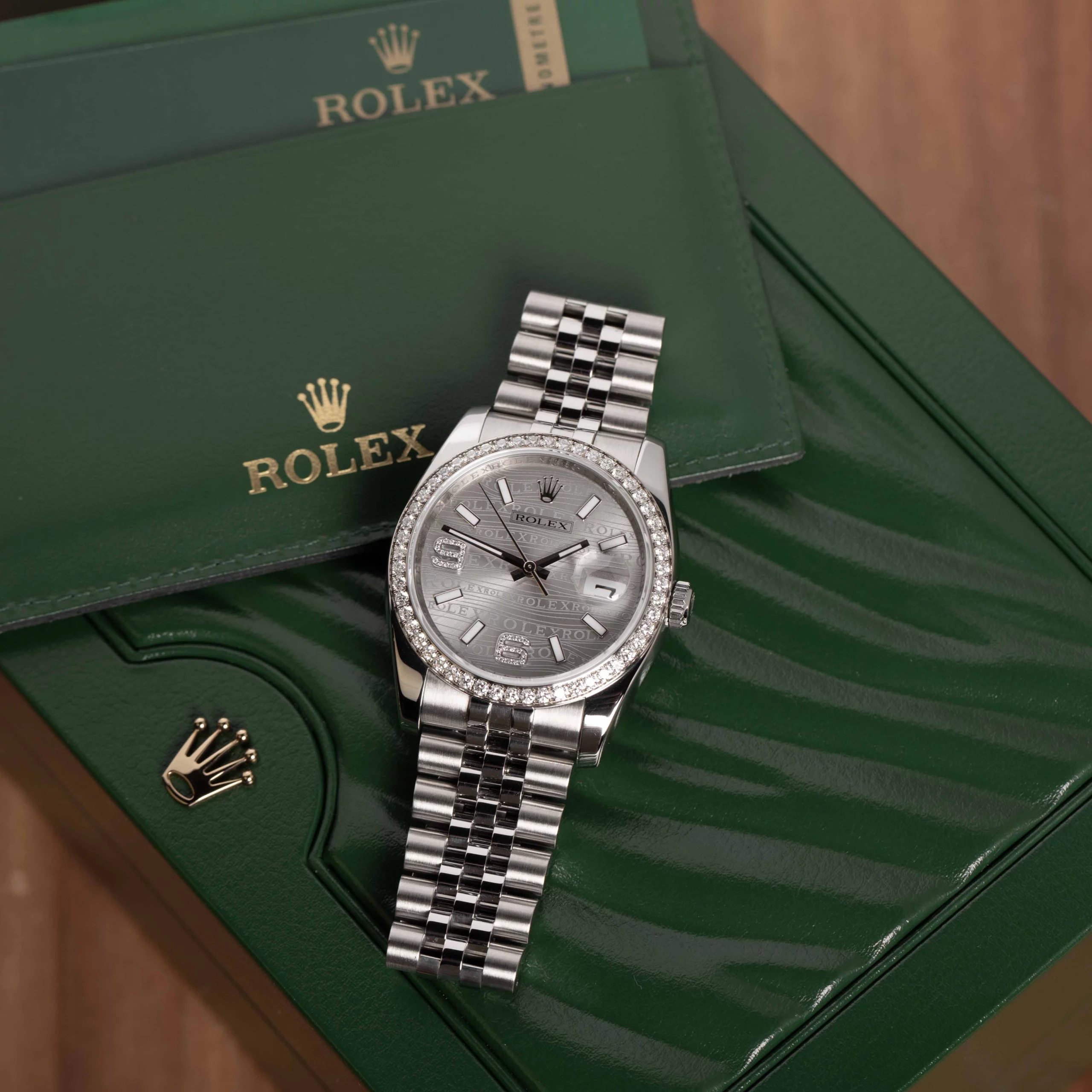 Rolex DJ36 116244 Silver Wave Pattern Dial - Topwatch